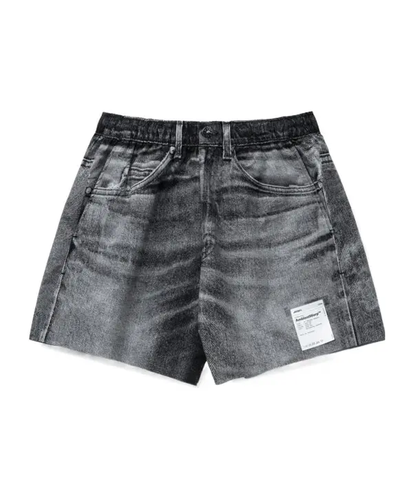 Satisfy Tag Detail Shorts - Black