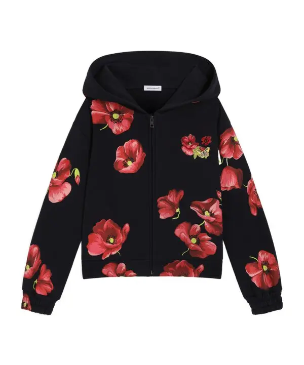 Dolce & Gabbana Poppy-print Cotton Sweatshirt