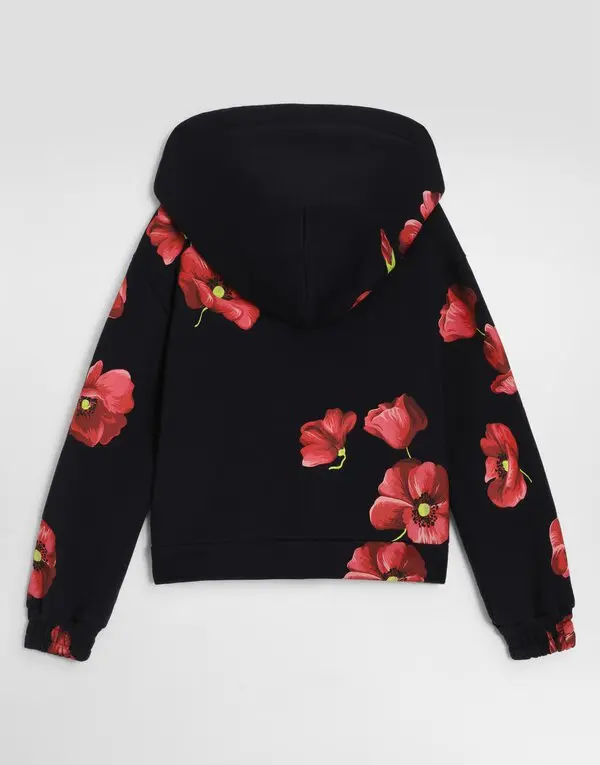 Dolce & Gabbana Poppy-print Cotton Sweatshirt
