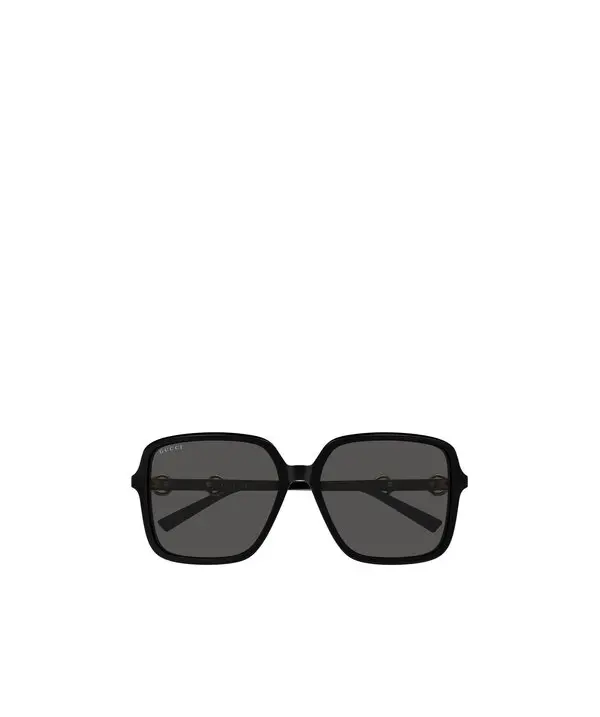Gucci Low Nose Bridge Fit Sunglasses - Black/gray