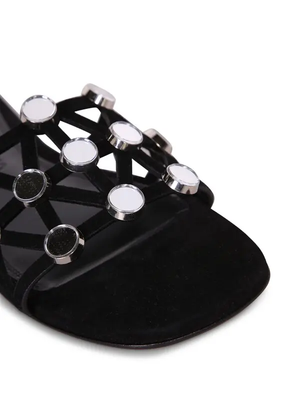 Attico Jewel Embellished Flat Sandals