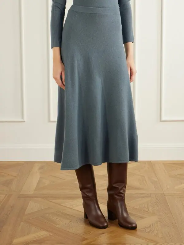 Zimmermann Valiant Wool And Cashmere-blend Knitted Midi Skirt