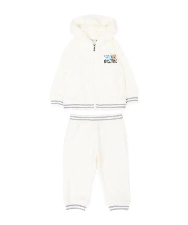 Moschino Two-piece Set: Long-sleeve Hooded Sweatshirt And Sweatpants