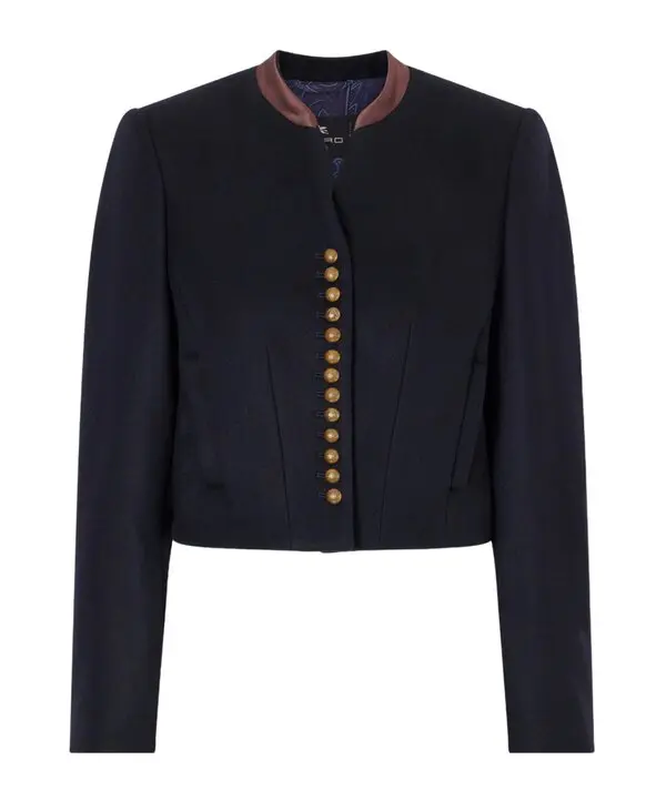 Etro Satin-trimmed Wool-blend Jacket