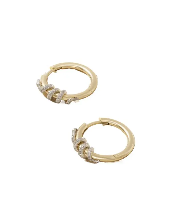 Ileana Makri Twisted Boa 18-karat And White Gold Diamond Earrings - No