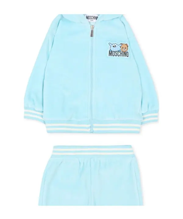 Moschino Two-piece Set: Long-sleeve Hooded Sweatshirt And Sweatpants