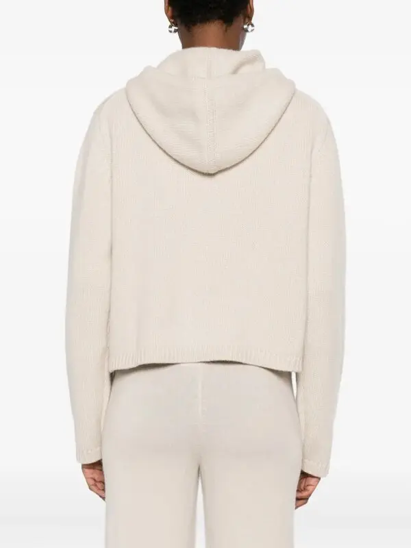 Soft Goat Zip-up Knitted Hoodie