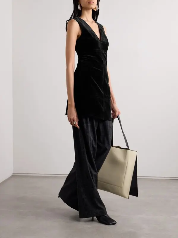 Proenza Schouler Paneled Velvet Mini Dress