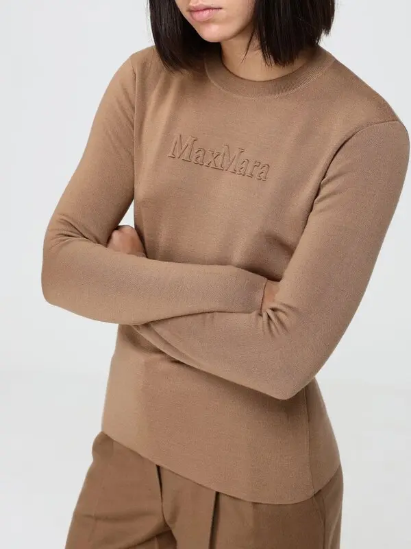 Max Mara Manto Logo Embossed Crewneck Jumper - No