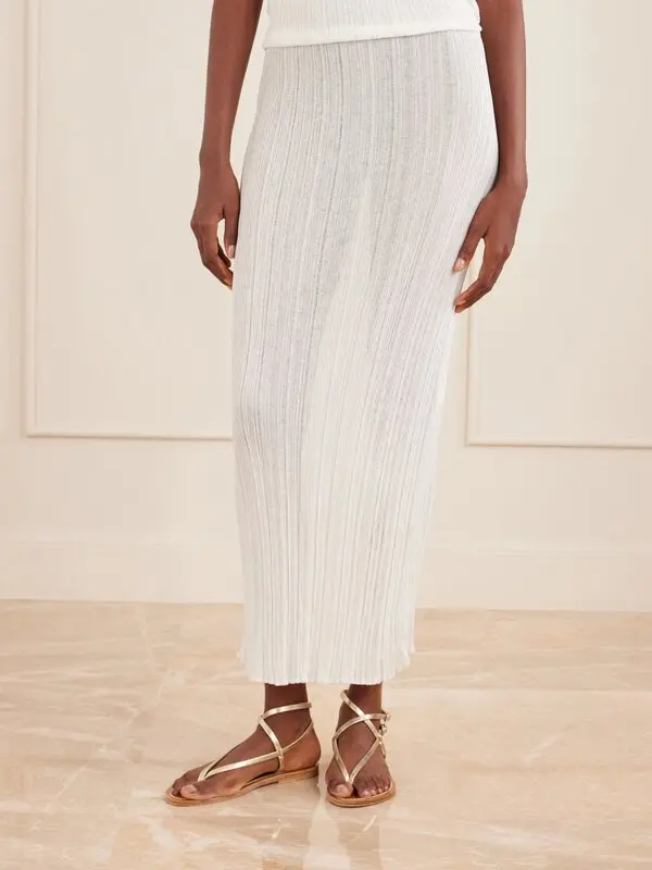 HAIGHT. Ivana Ribbed-knit Maxi Skirt - No