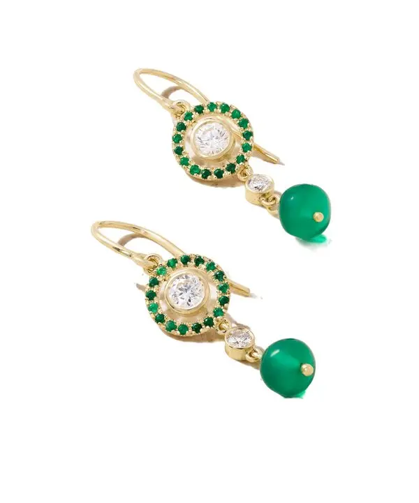 Ileana Makri Orbit 18-karat Gold Multi-stone Earrings - No
