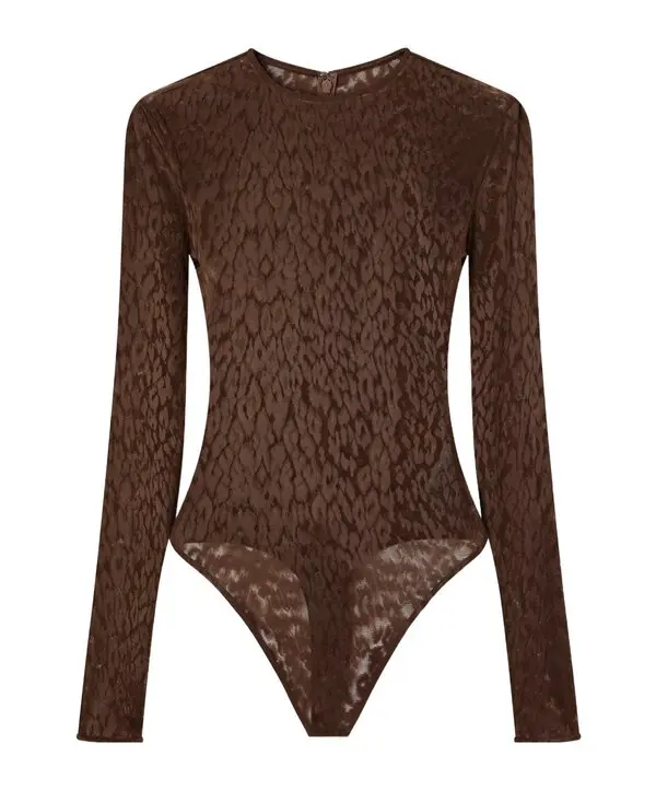 Alex Perry Leopard-print Stretch-lace Bodysuit - No
