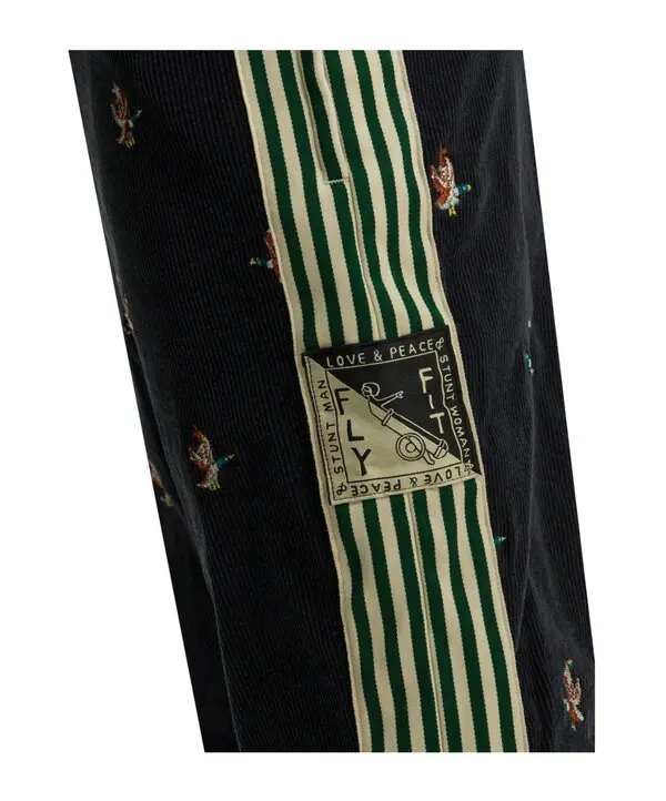 Kapital Striped Embroidered Trousers