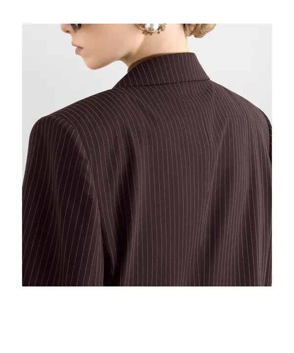 Dolce & Gabbana Linda Single-breasted Jacket In Pinstripe Wool