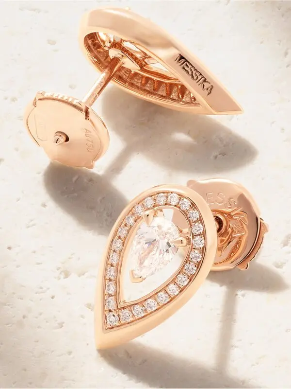 Messika 18-karat Rose Gold Diamond Earrings