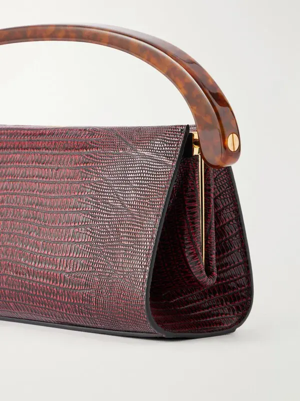 Dries Van Noten Croc-effect Leather Tote - Brown