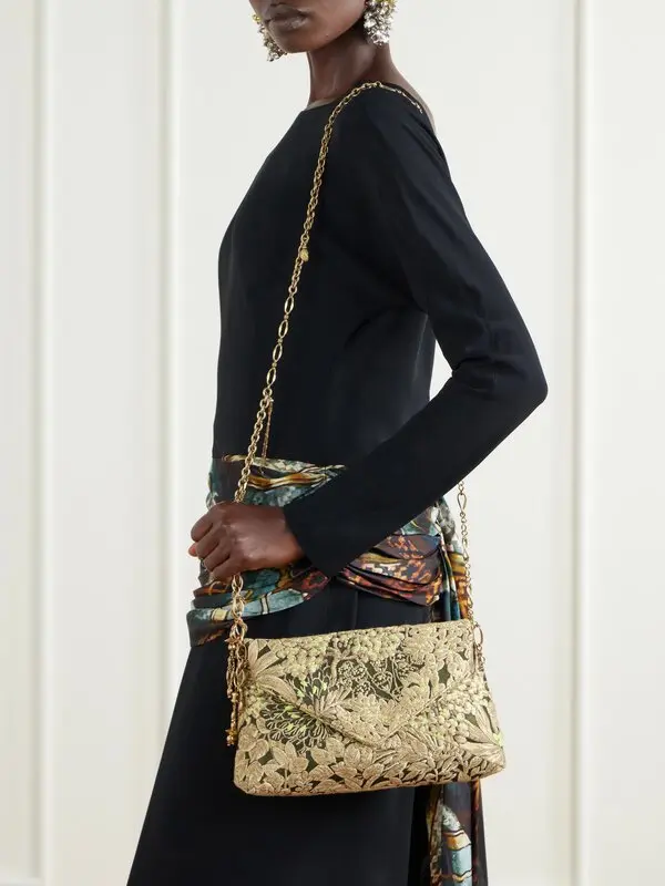 Dries Van Noten Floral-jacquard Shoulder Bag - No
