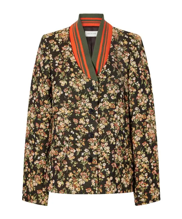 Dries Van Noten Floral-jacquard Cotton-blend Jacket