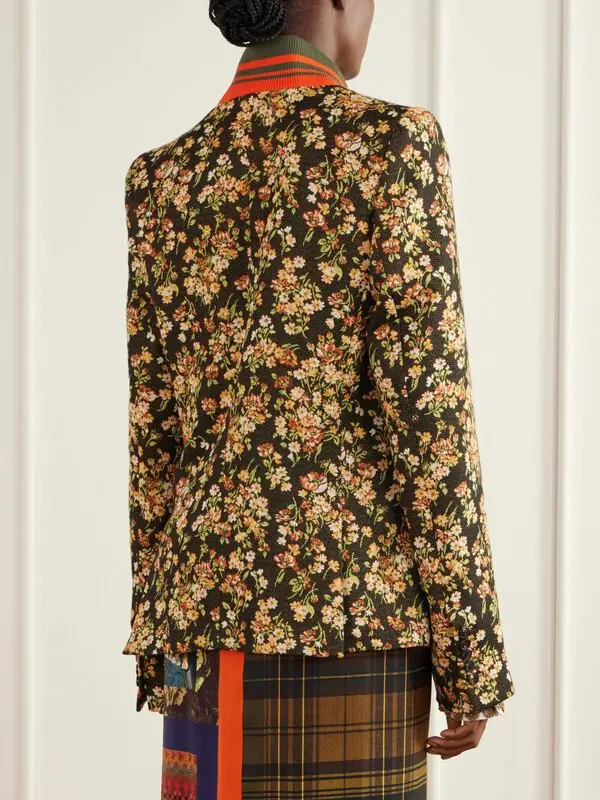 Dries Van Noten Floral-jacquard Cotton-blend Jacket