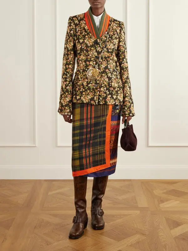 Dries Van Noten Floral-jacquard Cotton-blend Jacket - No