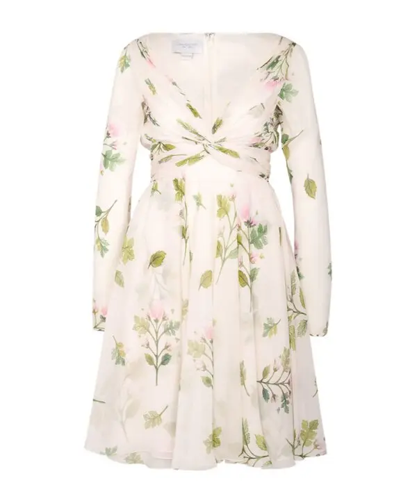 Giambattista Valli Gathered Floral-print Silk Dress - No