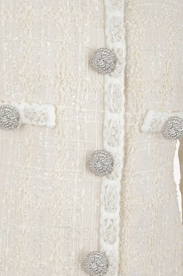 Giambattista Valli Cinched-waist Tweed Jacket