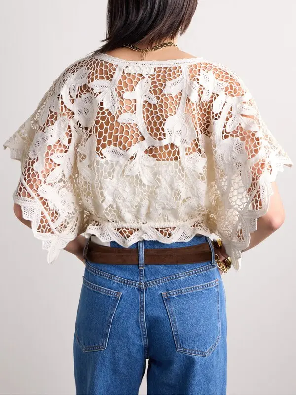 Zimmermann Lace Crop Top