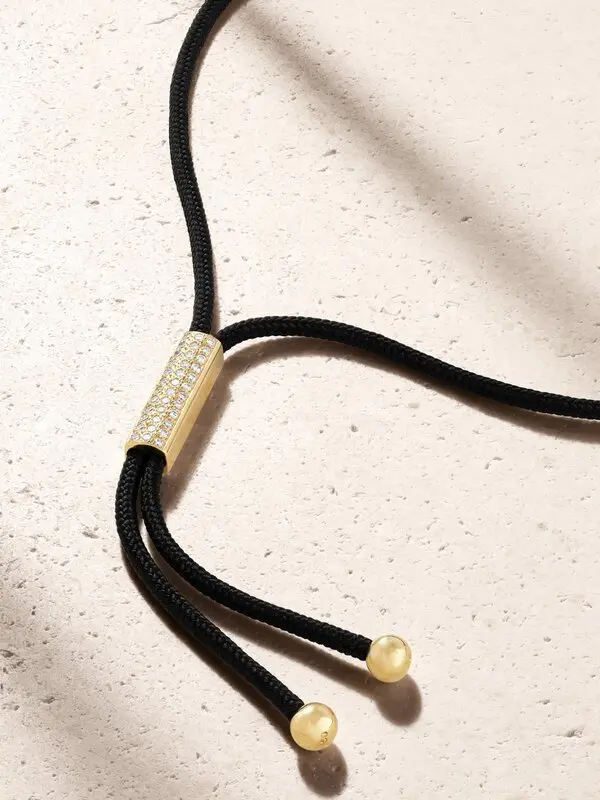 Ileana Makri Diamond And Cord Necklace