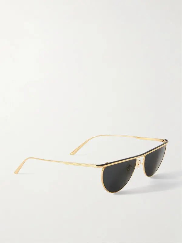 Oliver Spencer Cat-eye Gold-tone Sunglasses