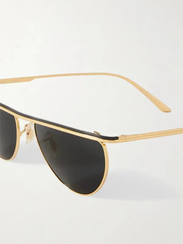 Oliver Spencer Cat-eye Gold-tone Sunglasses