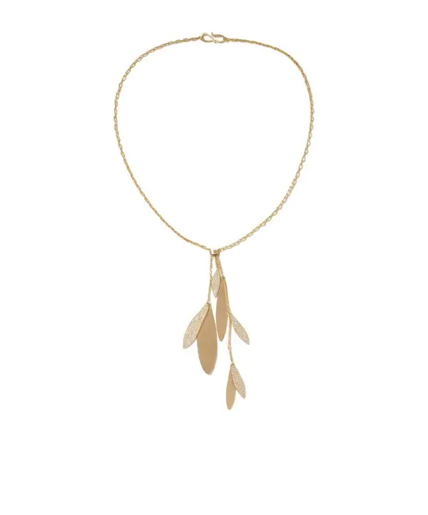 Ileana Makri Falling Leaves 18-karat Gold Diamond Necklace - No