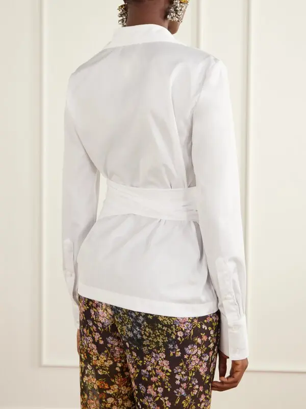 Dries Van Noten Cotton-poplin Wrap Shirt