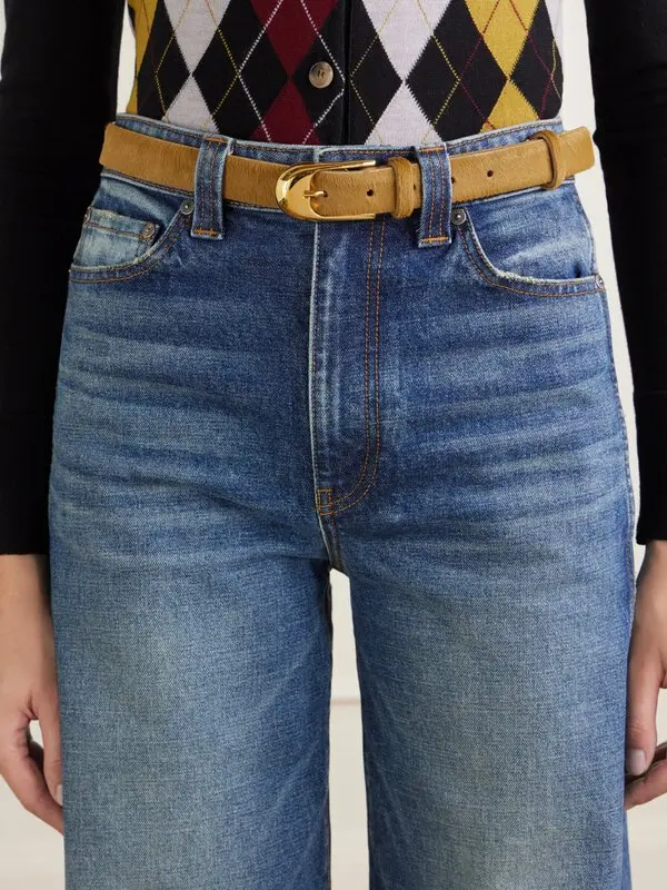 Khaite Dome Calf Hair Belt
