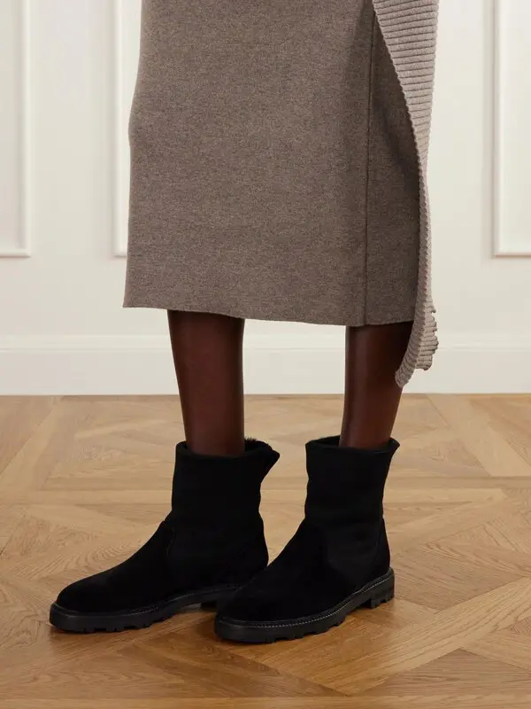 Manolo Blahnik Suede Ankle Boots