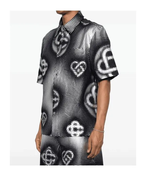 Casablanca Pearlescent Monogram-print Shirt