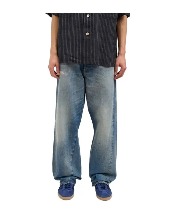 SUNFLOWER Wide Twist Cotton Jeans