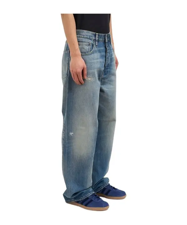 SUNFLOWER Wide Twist Cotton Jeans