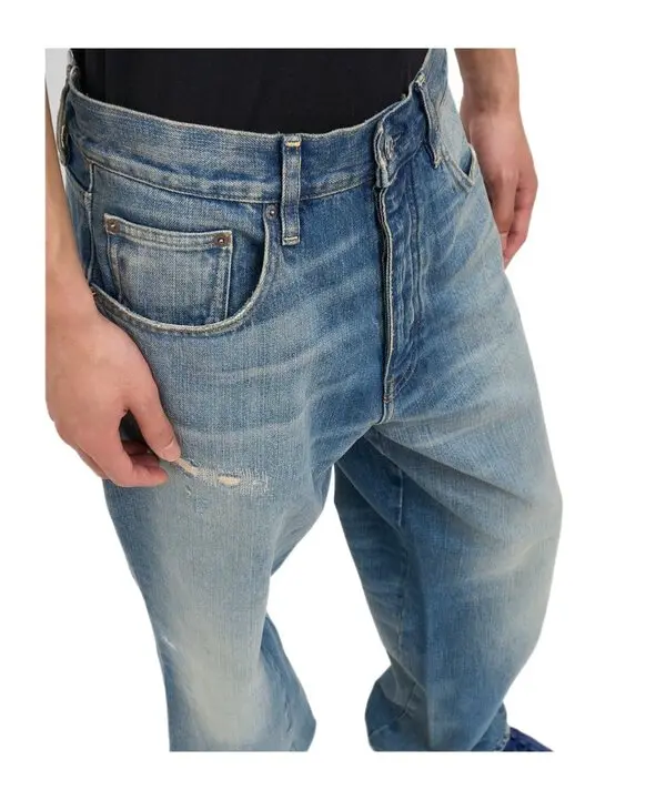 SUNFLOWER Wide Twist Cotton Jeans