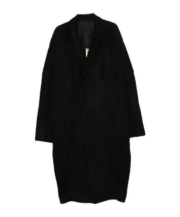 Rick Owens Fw26 Tower Runway Poiret Coat In Washed Alpaca