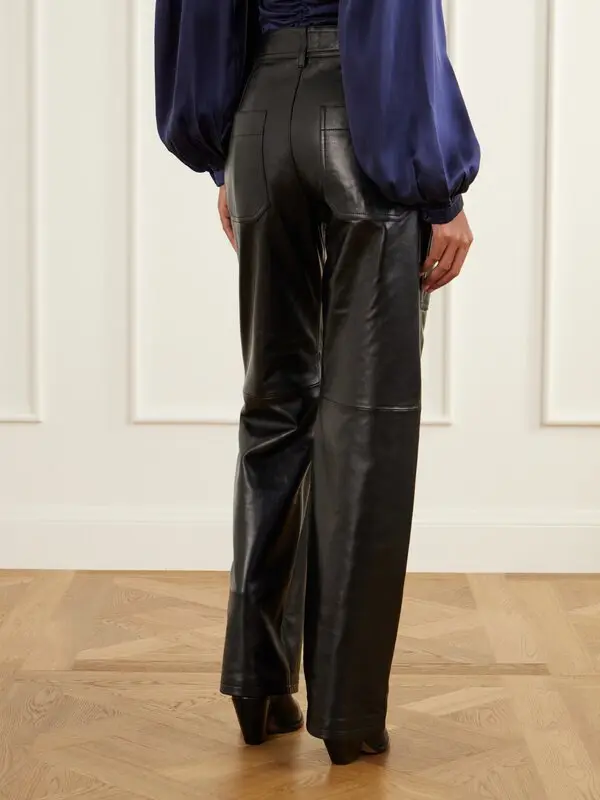 Isabel Marant Étoile Leather Wide-leg Pants
