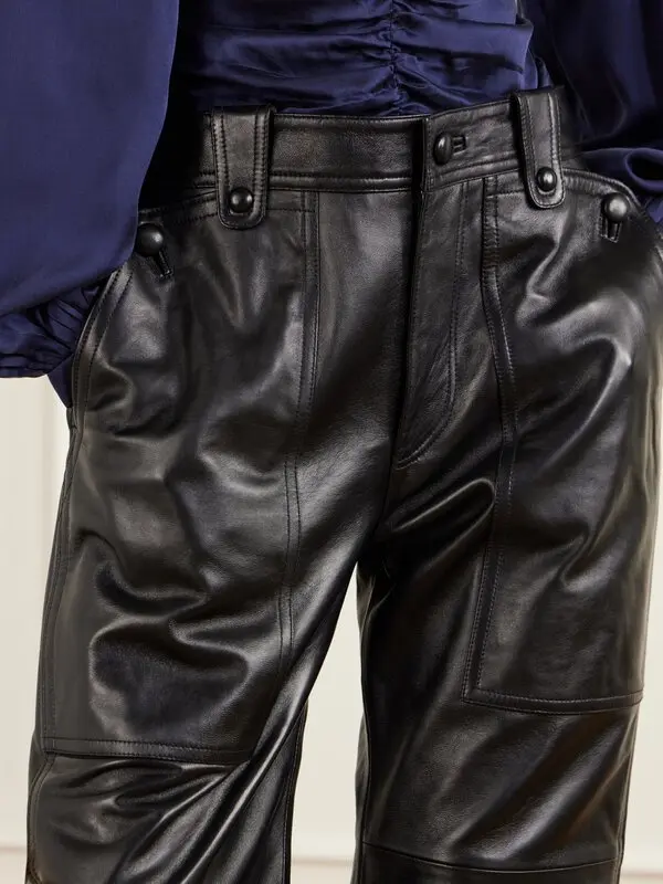 Isabel Marant Étoile Leather Wide-leg Pants