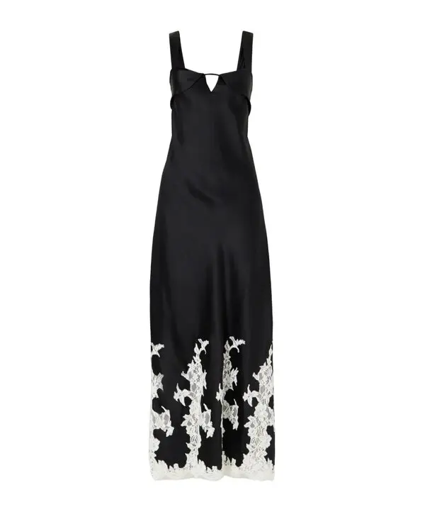 Simkhai Lace-trimmed Satin Maxi Dress - No