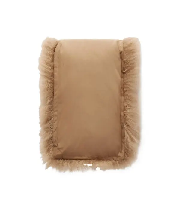 YVES SALOMON Leather And Shealing Scarf - No