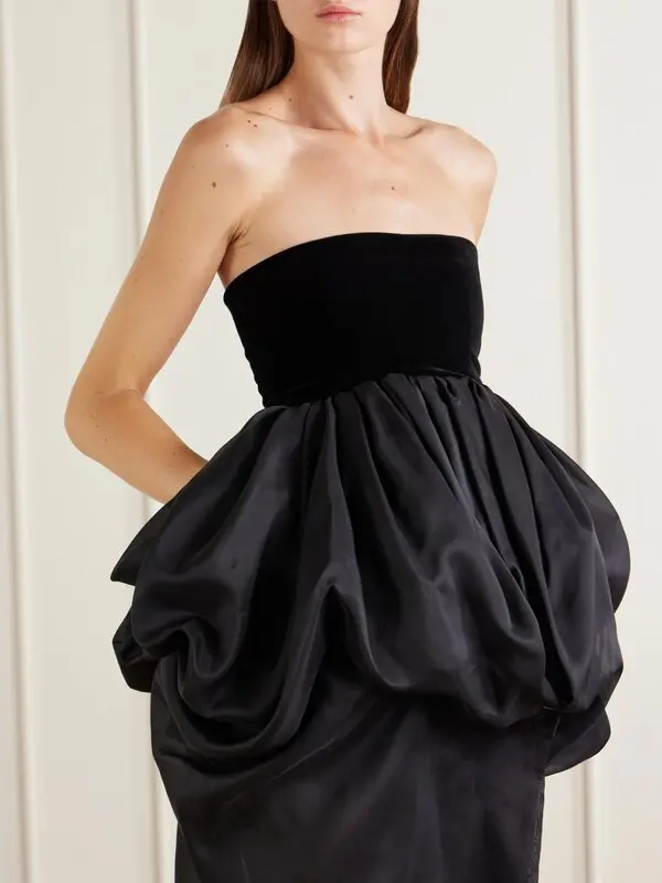 Khaite Draped Silk-organza Midi Dress