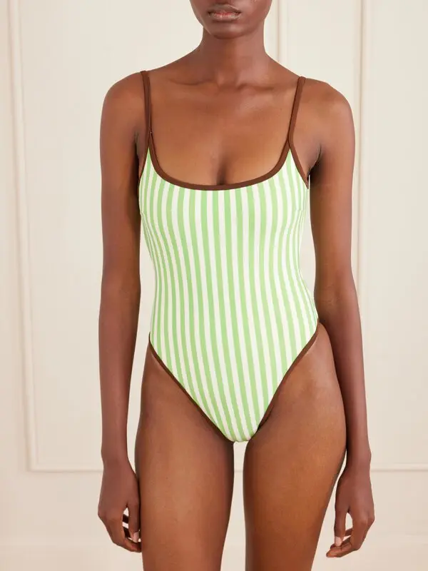 HAIGHT. Pipping Thidu Striped Swimsuit - No