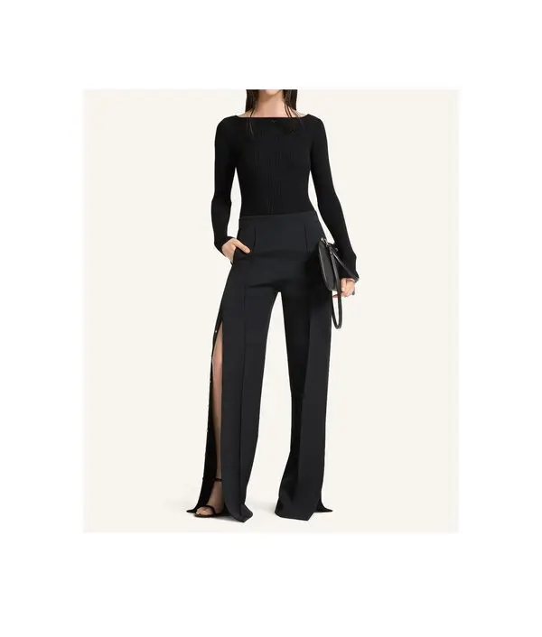 COURREGES Courrèges Square Neck Rib Knit Sweater