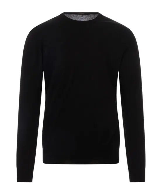 Kiton Crew Neck Long-sleeve Sweater - Black