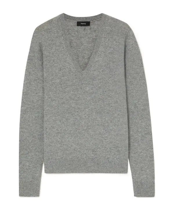Theory V-neck Cashmere Jumper - No