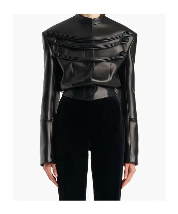 Khaite York Jacket With Cord Embroidery