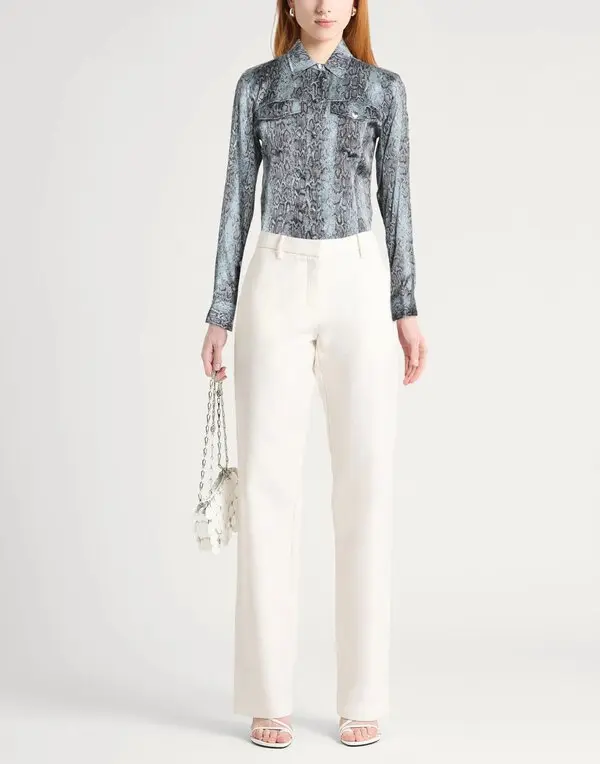 GANNI Snake-print Long-sleeve Shirt